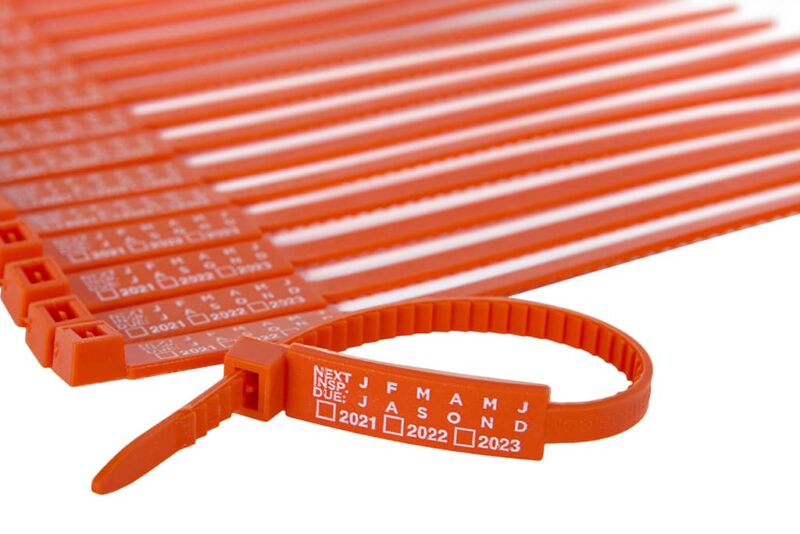 Next Inspection Due Tags - Calendar ZipTag - 300mm - Certags UK